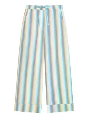 GANNI Striped Trousers - Neutrals