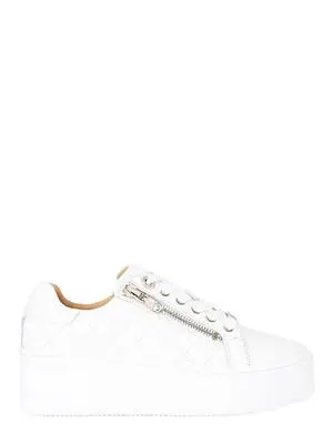 Carvela Leather Low-top Flatform Trainers - White