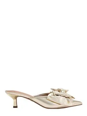 Kurt Geiger Sophia Metallic Heeled Mules - Gold