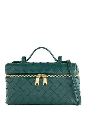 BOTTEGA  VENETA Bang Bang Leather Crossbody Bag Emerald Green-gold