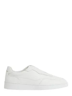 REISS Cruz Leather Low-top Trainers - White
