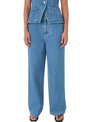 Whistles Relaxed Straight Leg Jeans - Denim