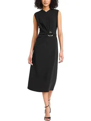 LUXELY Ruched Midi Dress - Meteorite