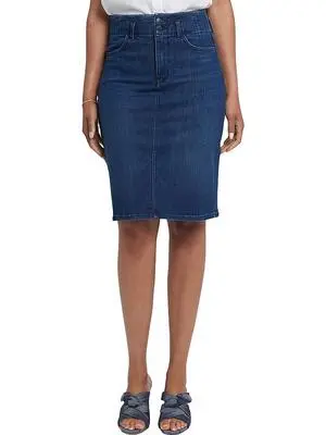 NYDJ High Rise Denim Skirt - Ibiza Blue