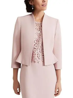 PHASE EIGHT Daisy Peplum Jacket - Pale Pink