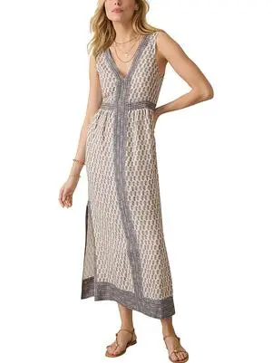Faherty Brand Macey Printed Maxi Dress - Summer Pearl Blossom