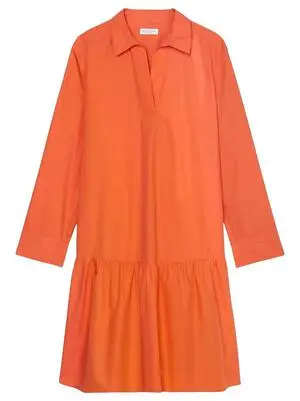 Marc O'polo Collared Tiered Dress - Orange