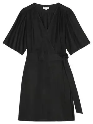 Marc O'polo Puff Sleeve Wrap Dress - Black