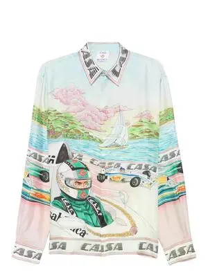 Casablanca Silk Shirt - Blue