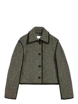 JIL SANDER Herringbone Jacket - Grey