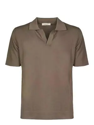 FILIPPO DE LAURENTIIS Cotton Polo Shirt - Brown