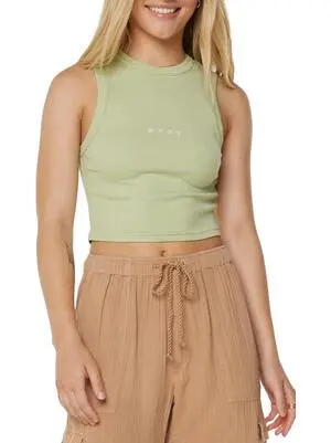 Roxy Roxify Crop Rib Tank Top - Tarragon Roxify