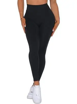 BOMBSHELL SPORTSWEAR V Back Leggings Black