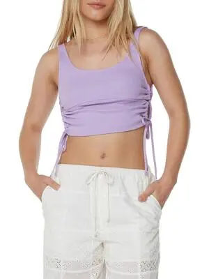 Roxy Surf Stoked Crop Rib Tank - Lilac Breeze Solid