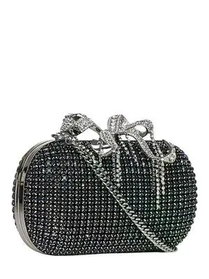 SELF-PORTRAIT Crystal-embellished Clutch - Blue