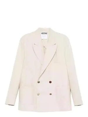 Moschino Double-breasted Blazer - Neutrals