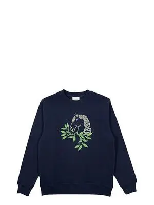 Drole De Monsieur Le Sweat Crewneck Sweatshirt - Navy Blue