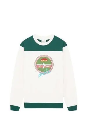 Drole De Monsieur Le Sweat Tennis Crewneck Sweatshirt - White