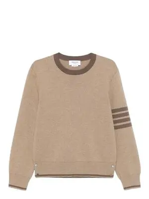 Thom Browne 4-stripe Detail Sweater - Brown