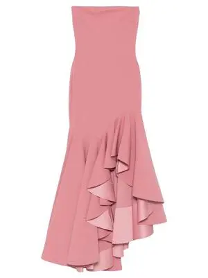 Solace London Strapless Ruffled Dress - Pink
