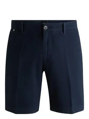 BOSS Stretch Cotton Slim-Fit Shorts Blue