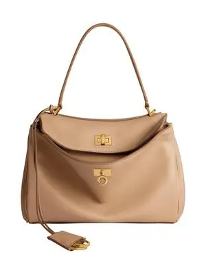 Balenciaga Leather Rodeo Top Handle Bag Brown