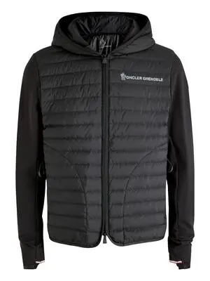 Moncler Panelled Cotton-blend And Shell Jacket - Black