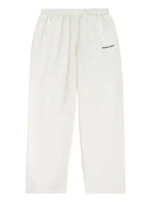 MKI MIYUKI ZOKU Logo Seersucker Wide-leg Trousers - Ecru
