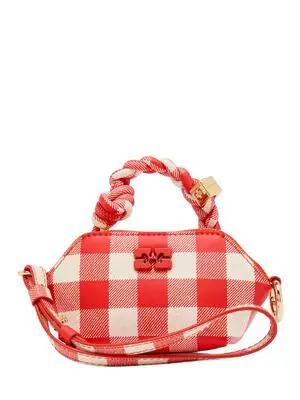 GANNI Bou Nano Leather Bag - Red