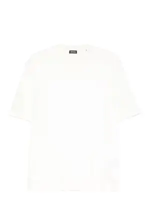 Zegna Cotton-blend T-shirt - Neutrals