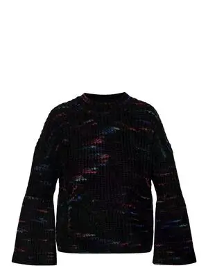 Munthe Textured Mélange-effect Sweater - Black