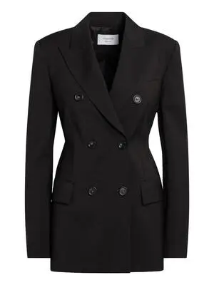 Sportmax Wool Double-breasted Jacket - Brown