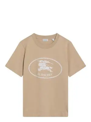 Burberry Equestrian Knight Design T-Shirt Brown