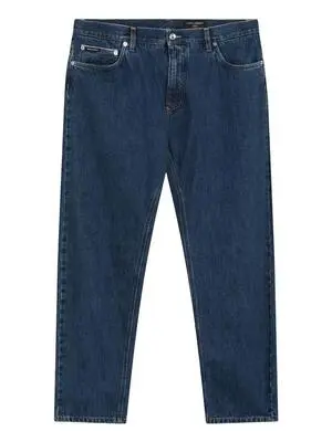 Dolce & Gabbana Regular-fit Denim Jeans With Logo Tag - Multicolor