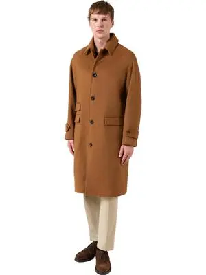 AUTORE Wool And Cashmere Windsor Coat Bruciato