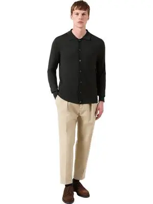 AUTORE Brando Cotton Gabardine Trousers Beige