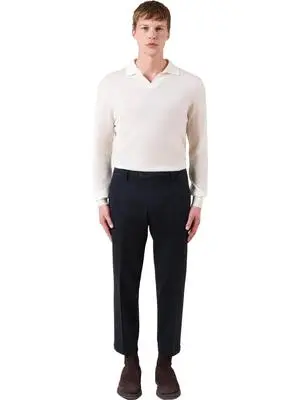 AUTORE Newman Cotton Gabardine Chino Pants - Blu