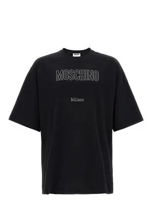 Moschino Rhinestone Logo T-shirt - Multicolor