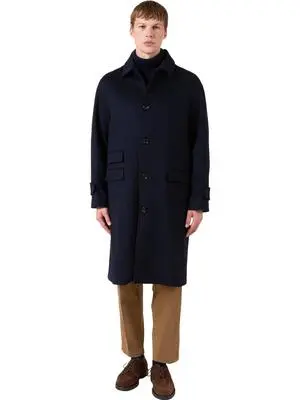 AUTORE Wool Windsor Coat - Blu Notte