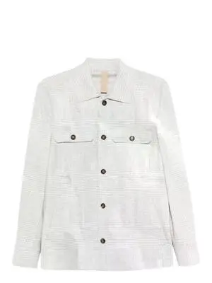 Eleventy Checked Shirt Jacket - Grey