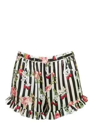 Fleur Du Mal Cherry Rose Shorts - Black