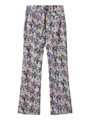 La DoubleJ Hendrix Floral-print Flared Trousers - Pink