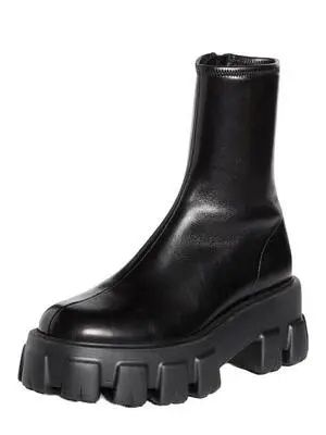 Prada Monolith Lug Sole Bootie - Nero