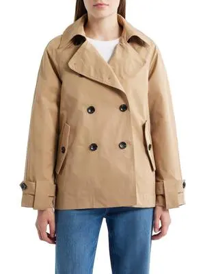 Bcbgmaxazria Double-breasted Short Trench Coat - Camel