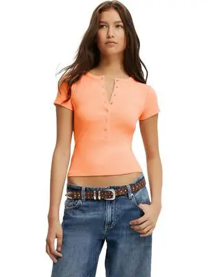 COTTON ON Christy Henley Tee Apricot Jelly