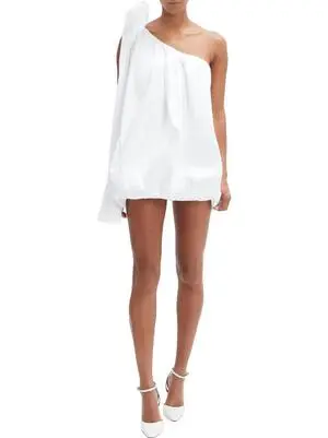 Bardot Razia One-shoulder Mini Dress - Orchid White