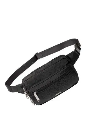 BAGGALLINI Securtex Anti-theft Belt Bag Sling - Black Cheetah Emboss