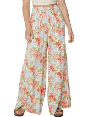 Roxy Sunset Daze Wide Leg Pants - Tigerlily Secret Beach Print