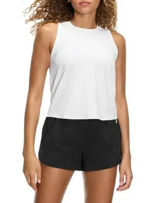 PELOTON Interlock Bonded Performance Run Tank - Bright White