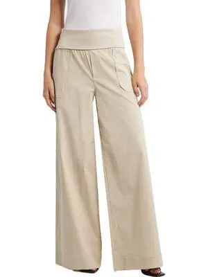 Wit & Wisdom Ultra Skyrise Wide-leg Pants - Seashell